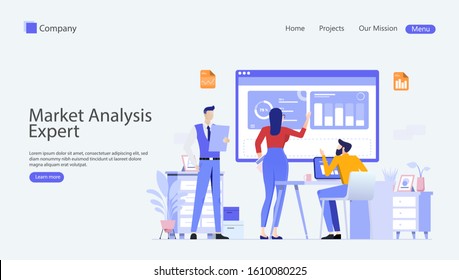 Market Analysis Expert Vector Illustration Concept Stock Vector ...