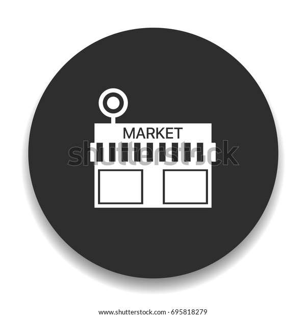 Market Building Icon Stock Vector (Royalty Free) 695818279 | Shutterstock