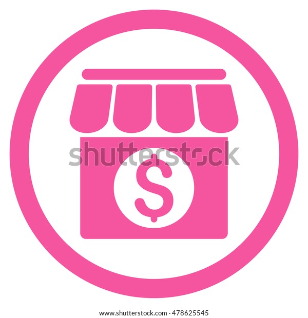 Market Building Rounded Icon Vector Illustration Stock Vector (Royalty ...
