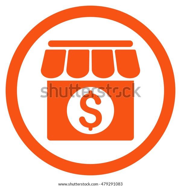 Market Building Rounded Icon Vector Illustration Stock Vector (Royalty ...