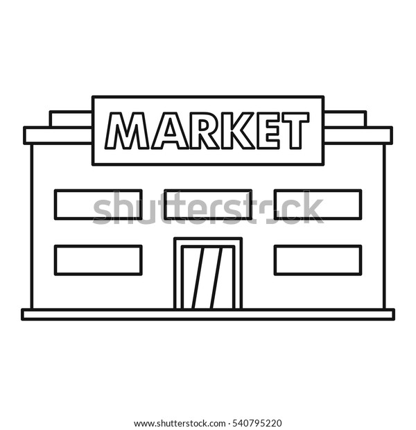 Market Icon Outline Illustration Market Vector Stock Vector (Royalty ...