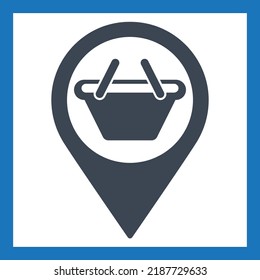 Market Location Icon Vector Illustration Stock Vector (Royalty Free ...