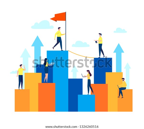 Market peak, Teamwork and partnership working to business success ...