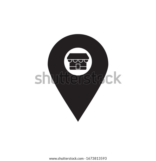 Market Pin Icon Market Location Icon Stock Vector (Royalty Free ...