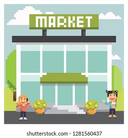 Market Pixel Art Stock Vector (Royalty Free) 1281560437 | Shutterstock