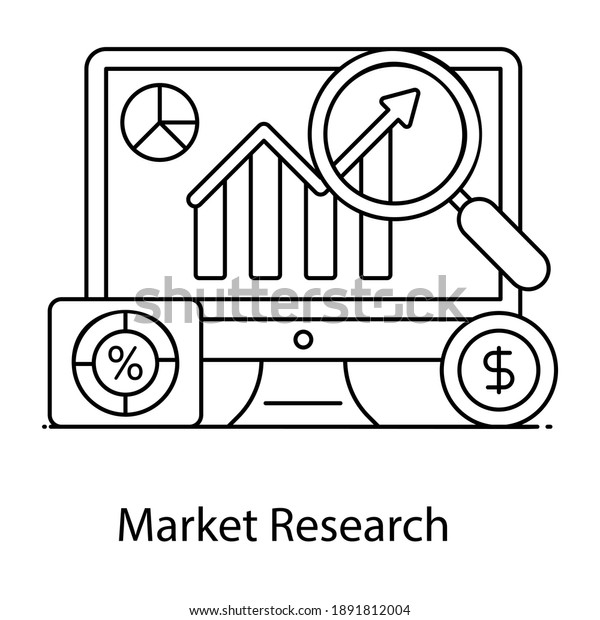 Market Research Outline Vector Customer Reviews Stock Vector (Royalty ...