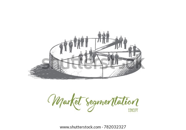 Market Segmentation Concept Hand Drawn Illustration Stock Vector ...