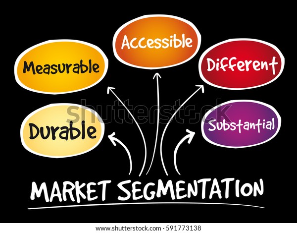 Market Segmentation Mind Map Business Concept Stock Vector (Royalty ...