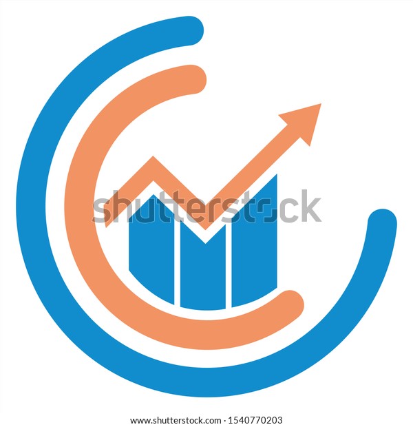 Market Statistic Report Logo designs Template. business finance and ...