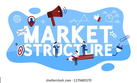 Market Structure Concept Different Market Characteristics Stock Vector ...
