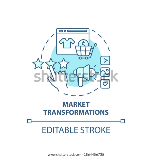 Market Transformations Concept Icon Business Challenges Stock Vector ...