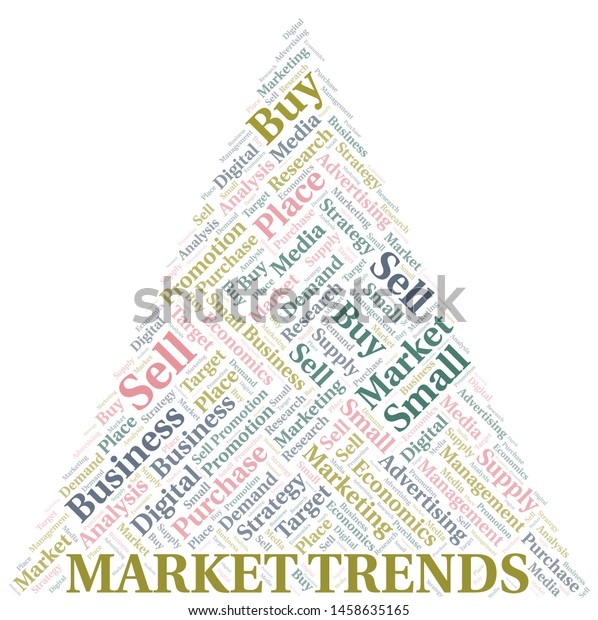 Market Trends Word Cloud Vector Made Stock Vector (Royalty Free ...