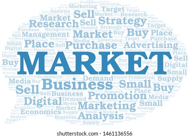 Market Word Cloud Vector Made Text Stock Vector (Royalty Free ...