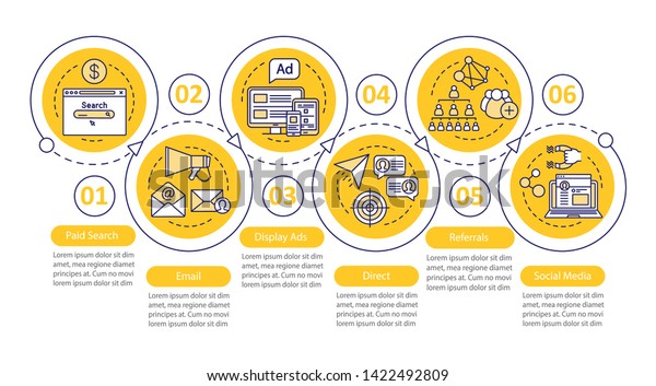 Marketing Channels Vector Infographic Template Business Stock Vector ...