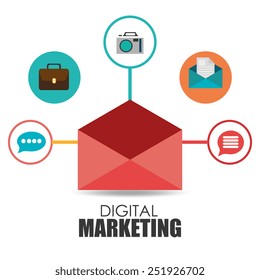 Marketing Design Over White Background Vector Stock Vector (Royalty ...
