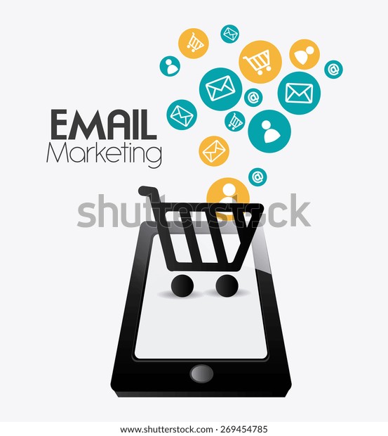 Marketing Design Over White Background Vector Stock Vector (Royalty ...