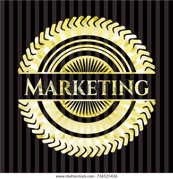 Marketing Gold Emblem Stock Vector (Royalty Free) 736525426 | Shutterstock