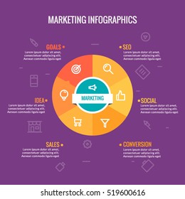Marketing Infographic Vector Template Perfect Describing Stock Vector ...