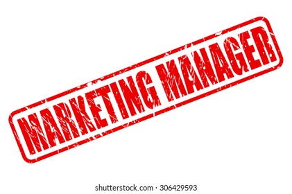 Marketing Manager Red Stamp Text On Stock Vector (Royalty Free ...