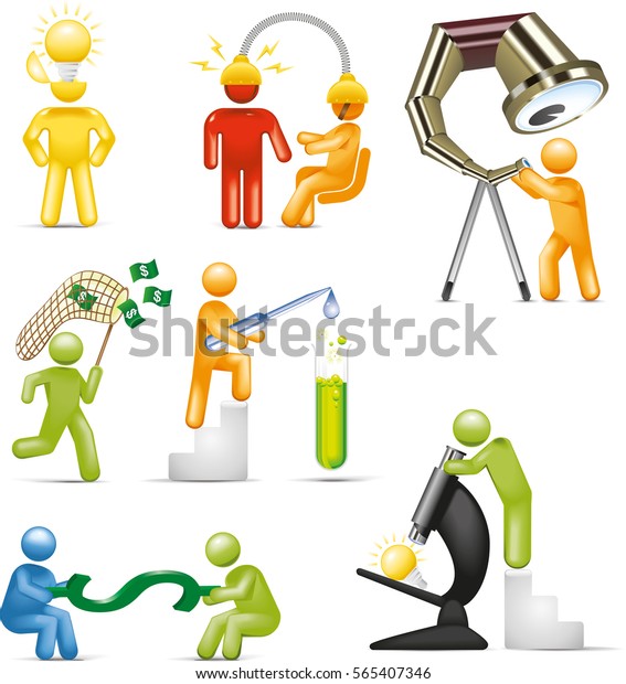 Marketing People Icon Set Stock Vector (Royalty Free) 565407346 ...