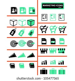Marketing Simple Icon Set Stock Vector (Royalty Free) 105477365 ...