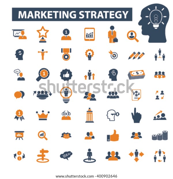 Marketing Strategy Icons Stock Vector (Royalty Free) 400902646