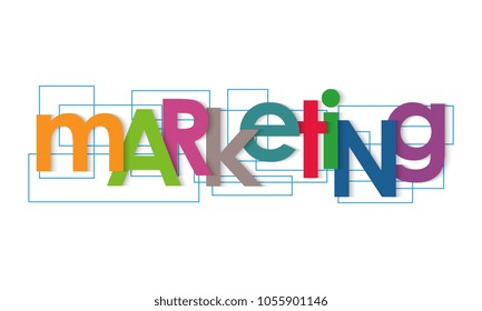 Marketing Vector Letters Stock Vector (Royalty Free) 1055901146 ...