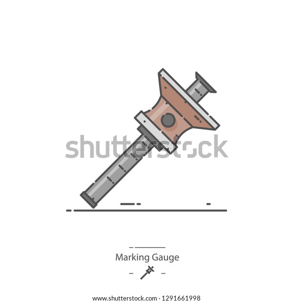 Marking Gauge Line Color Icon Stock Vector (Royalty Free) 1291661998 ...