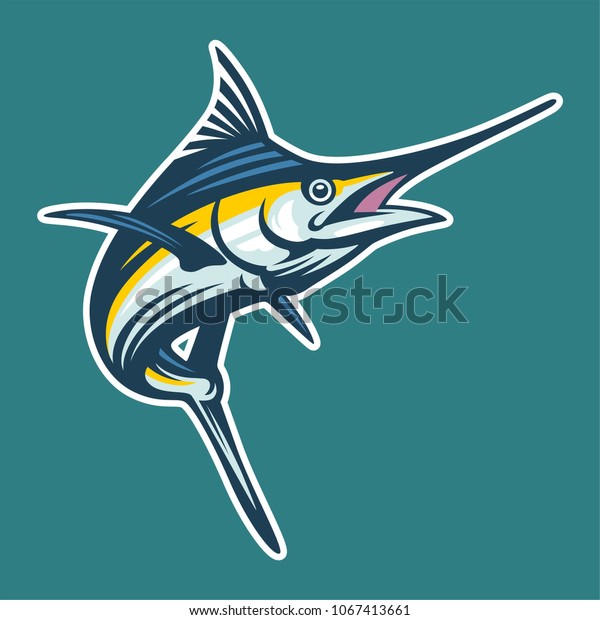 Marlin Pelagic Fish Stock Vector (Royalty Free) 1067413661 | Shutterstock