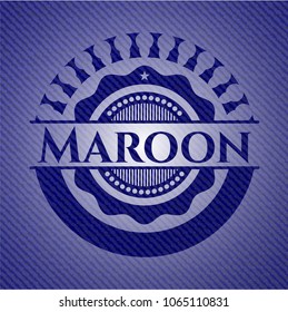 Maroon Emblem Denim Texture Stock Vector (Royalty Free) 1065110831 ...