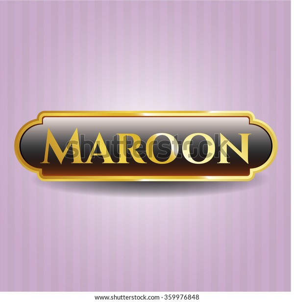 Maroon Gold Badge Stock Vector (Royalty Free) 359976848 | Shutterstock