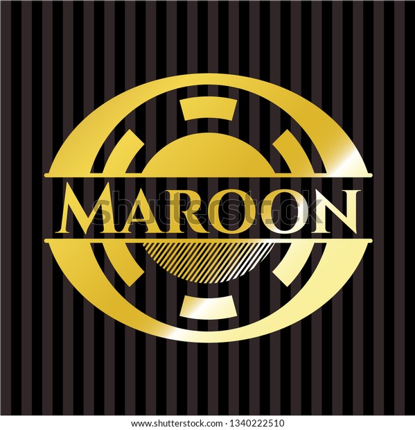 Maroon Golden Emblem Stock Vector (Royalty Free) 1340222510 | Shutterstock