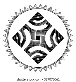 Marquesan Cross Symbol Which Used Polynesian Stock Vector (Royalty Free ...