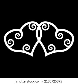 Marriage Married Hearts Intersection Designs Patterns Stock Vector ...