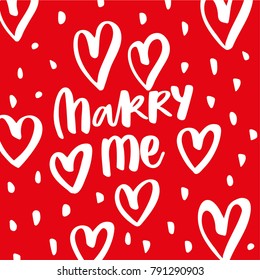 Marry Me Lettering Stock Vector (Royalty Free) 791290903