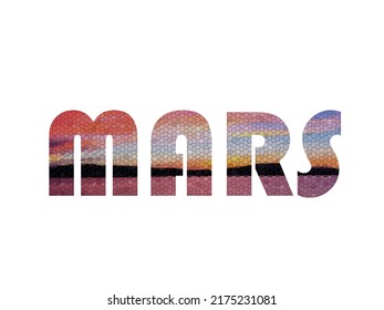 Mars Colorful Typography Text Banner Vector Stock Vector (Royalty Free ...