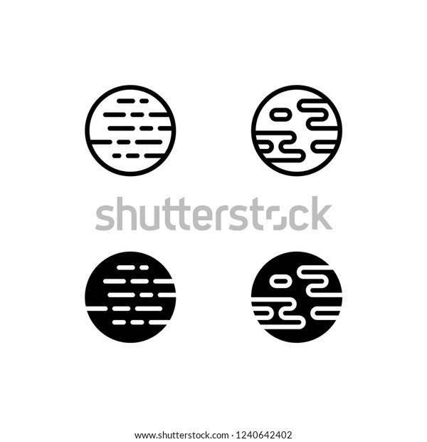 Mars Icon Logo Vector Symbol Planet Stock Vector (Royalty Free) 1240642402