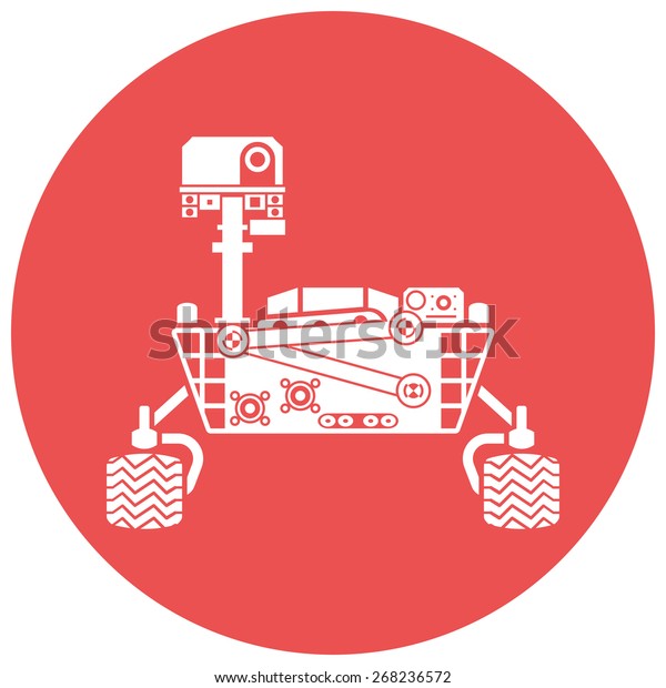Mars Rover Silhouette Vector Illustration Isolated 스톡 벡터(로열티 프리 ...