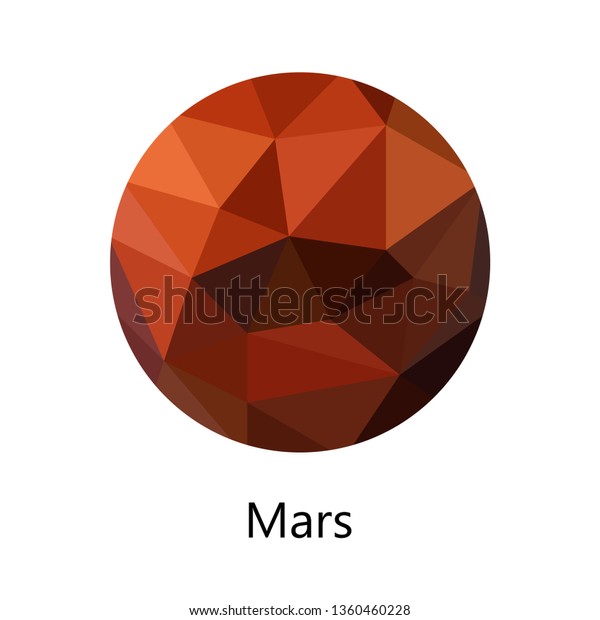 Mars Triangle Polygonal Silhouette Solar System Stock Vector (Royalty ...