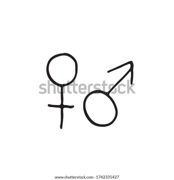 Mars Venus Signs Isolated On White Stock Vector (Royalty Free ...