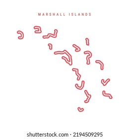 Marshall Islands Editable Outline Map Marshallese: เวกเตอร์สต็อก (ปลอด ...