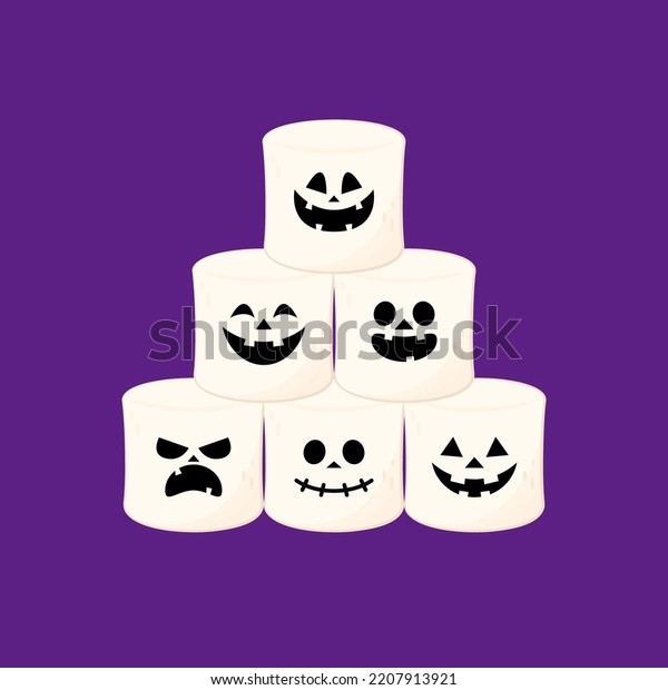 Marshmallow Cartoon Marshmallow Character Design Marshmallow Stock