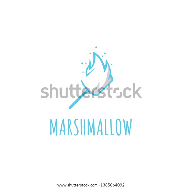Marshmallow Logo Vector Design Template: vector de stock (libre de ...