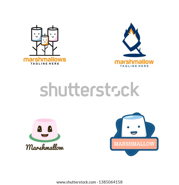 Marshmallow Logo Vector Design Template Stock Vector (Royalty Free ...
