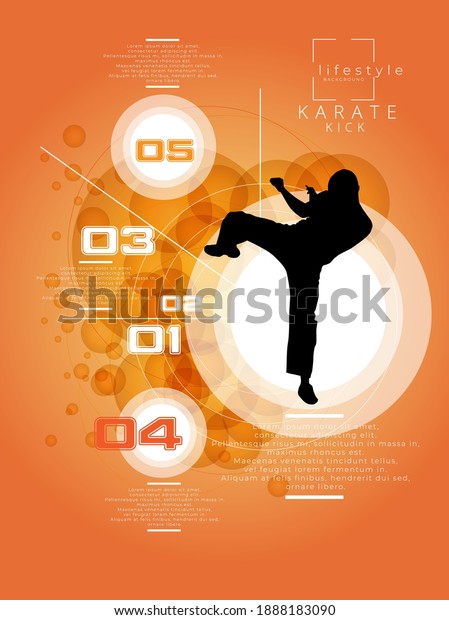 Martial Arts High Kick Vector Illustration Stock Vector (Royalty Free ...