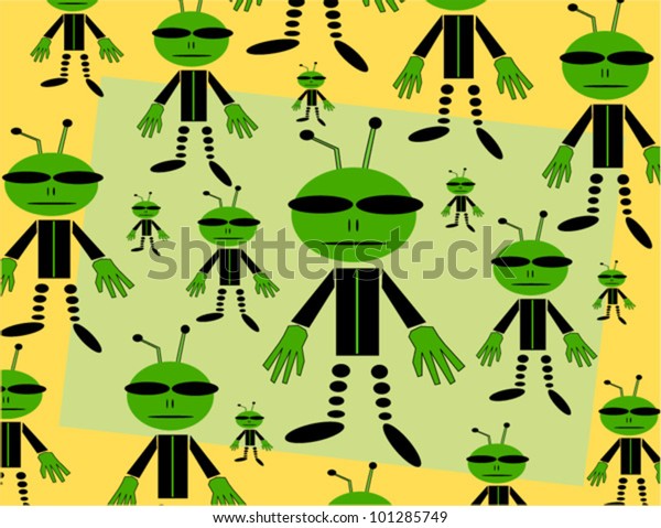 Martian Alien Graphic Design Background Stock Vector (Royalty Free ...