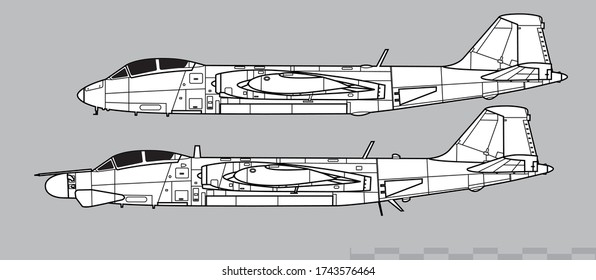 Martin B57b B57g Canberra Vector Drawing Stock Vector (Royalty Free ...