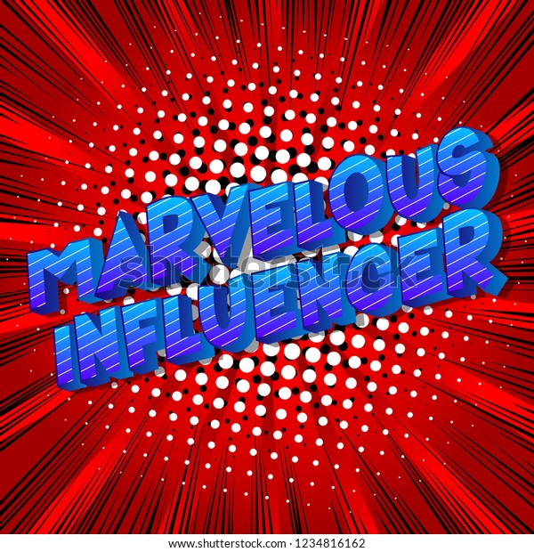 Marvelous Influencer Vector Illustrated Comic Book Stock Vector ...