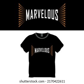 Marvelous Word Tshirt Design Concept Stock Vector (Royalty Free ...