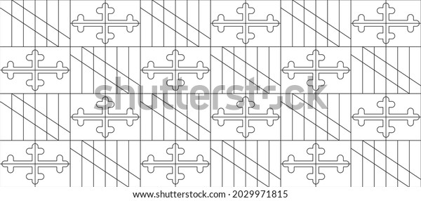 Maryland Flag Outline Seamless Pattern Vector Stock Vector (Royalty ...
